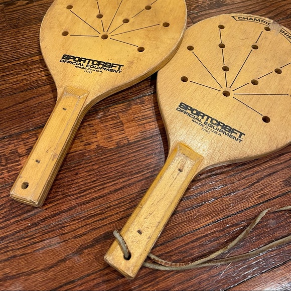 Sportcraft | Games | Sportcraft Vintage Wooden Paddle Raquets | Poshmark
